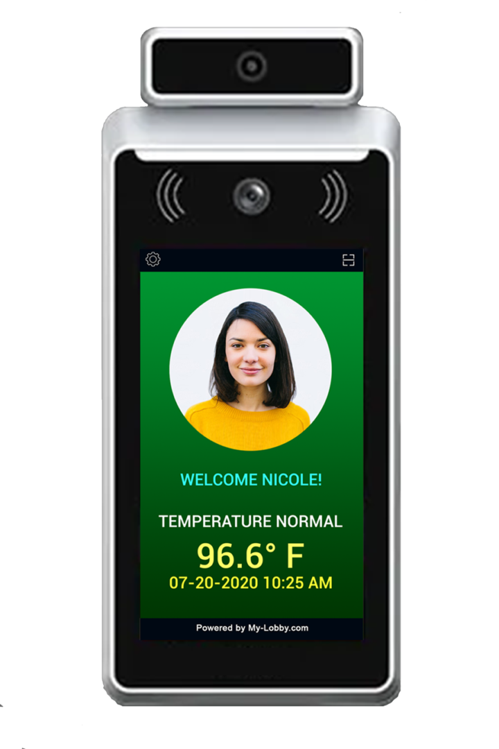 Visitors Temperature Screening Kiosk 5-inch | My Lobby