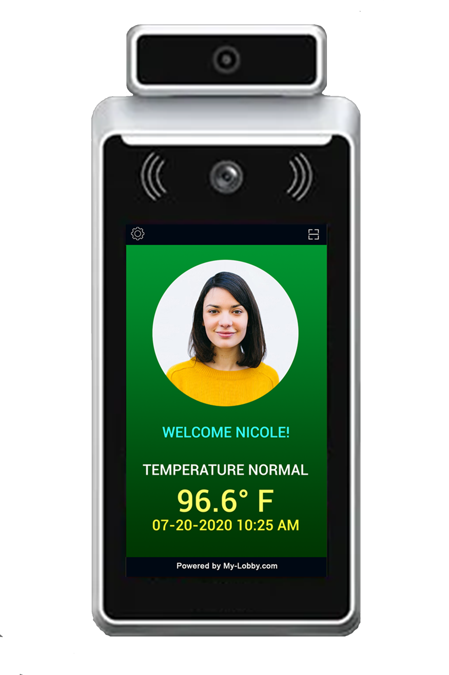 Visitors Temperature Screening Kiosk 5-inch | My Lobby