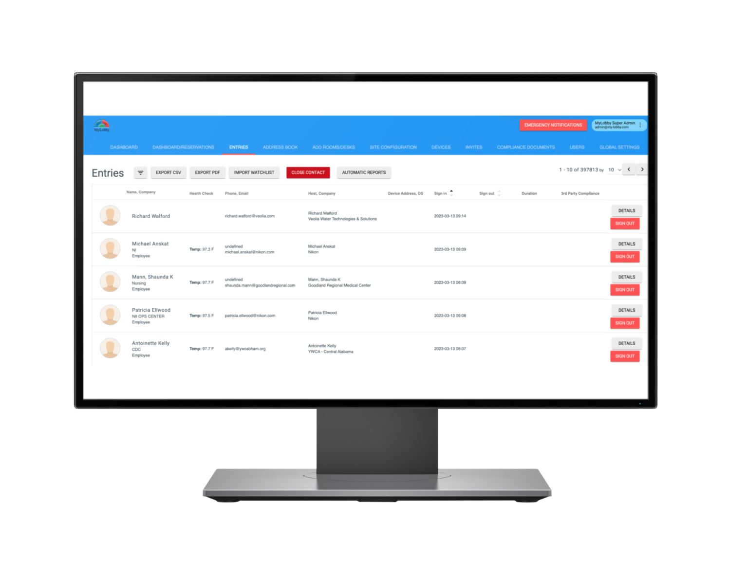 Visitor Management System by Mylobby | Visitor Log Software