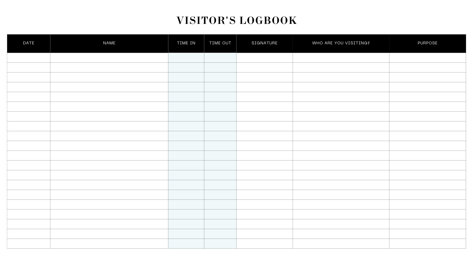 Sign In Sheet Template | Modern Visitor Experience with MyLobby